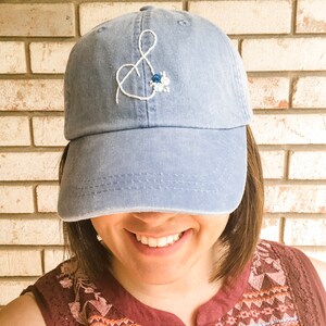 Hand Embroidered Monogram Inital Baseball Hat - Etsy