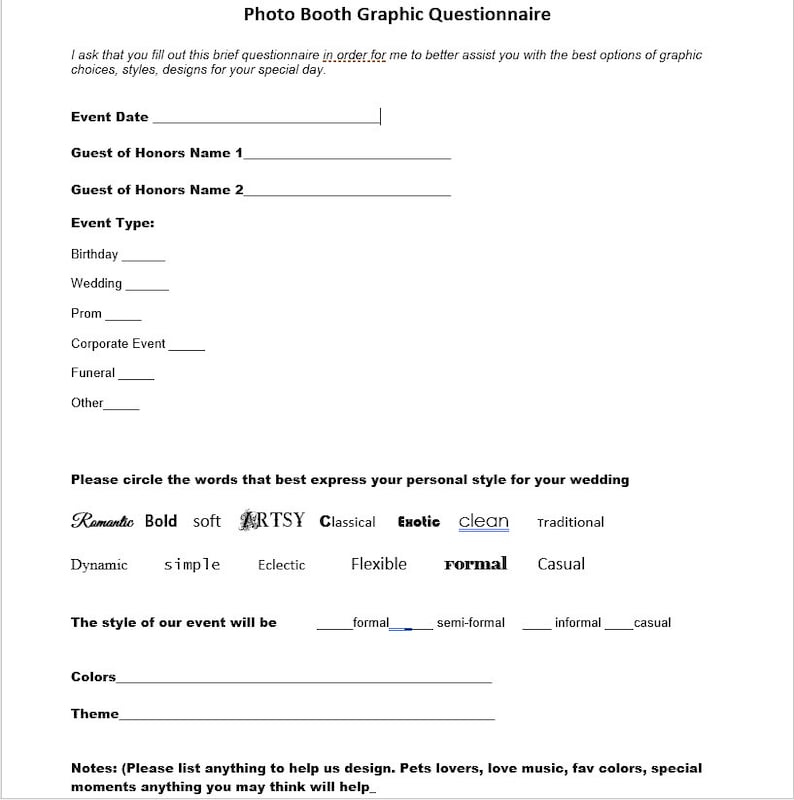 Custom Photo Booth Design - Etsy