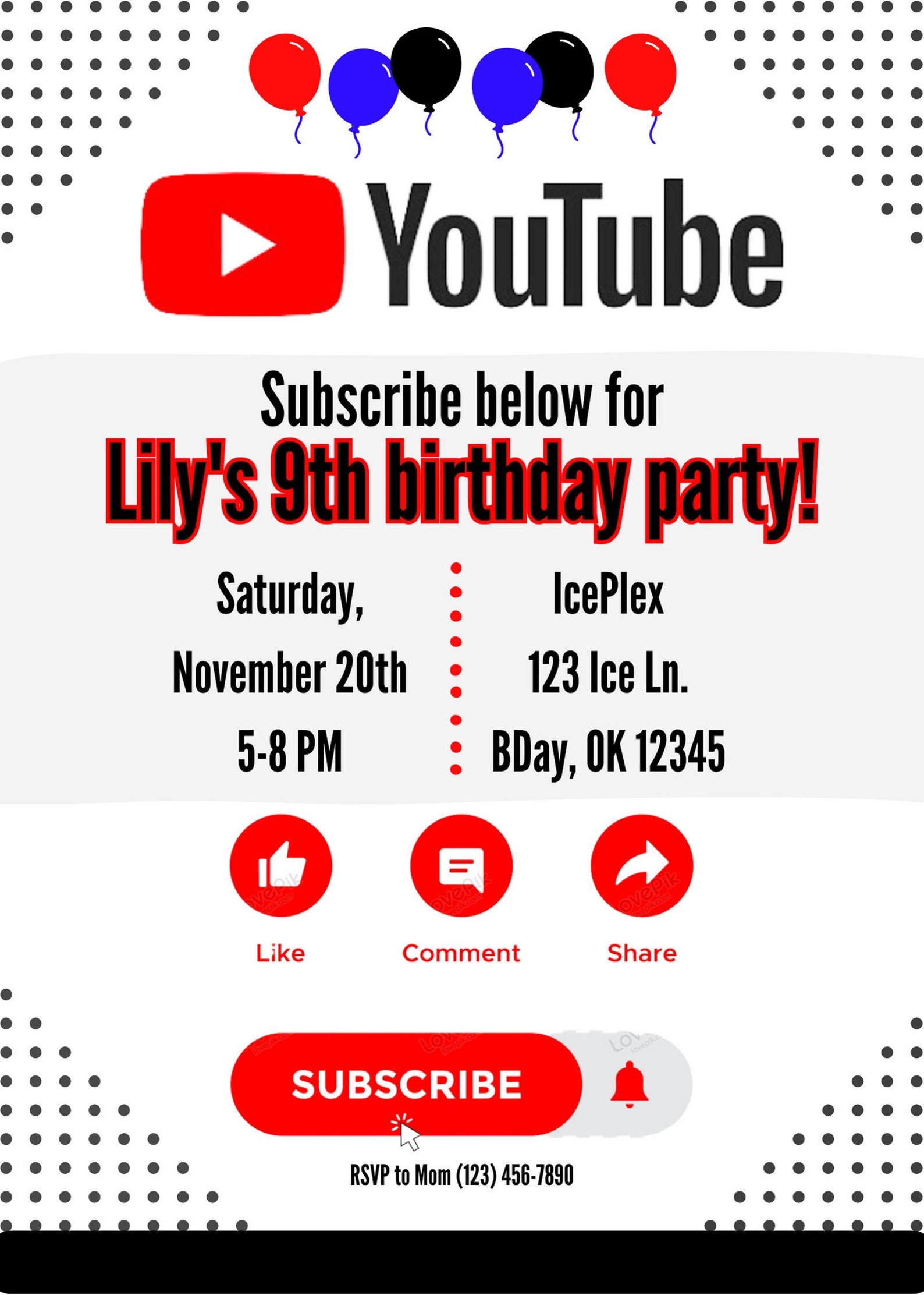 Youtube Inspired Birthday Invitation - Etsy