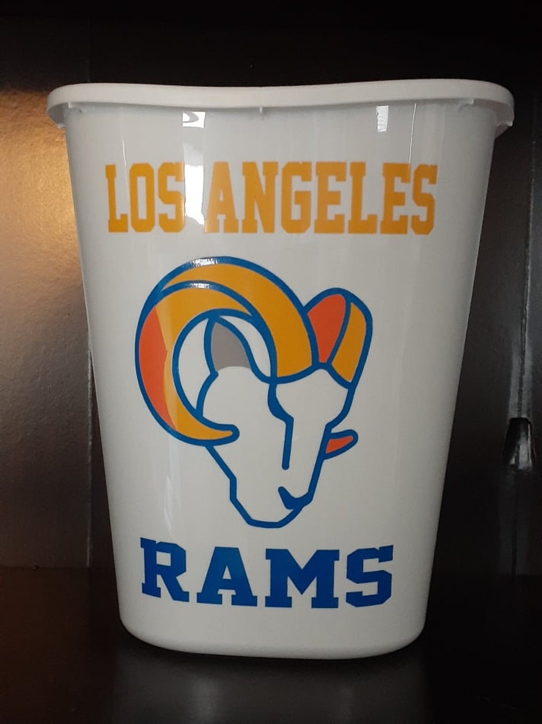 Los Angeles Rams Die-cut Vinyl Trash Can Bathroom Laundry Man Cave NFL ...