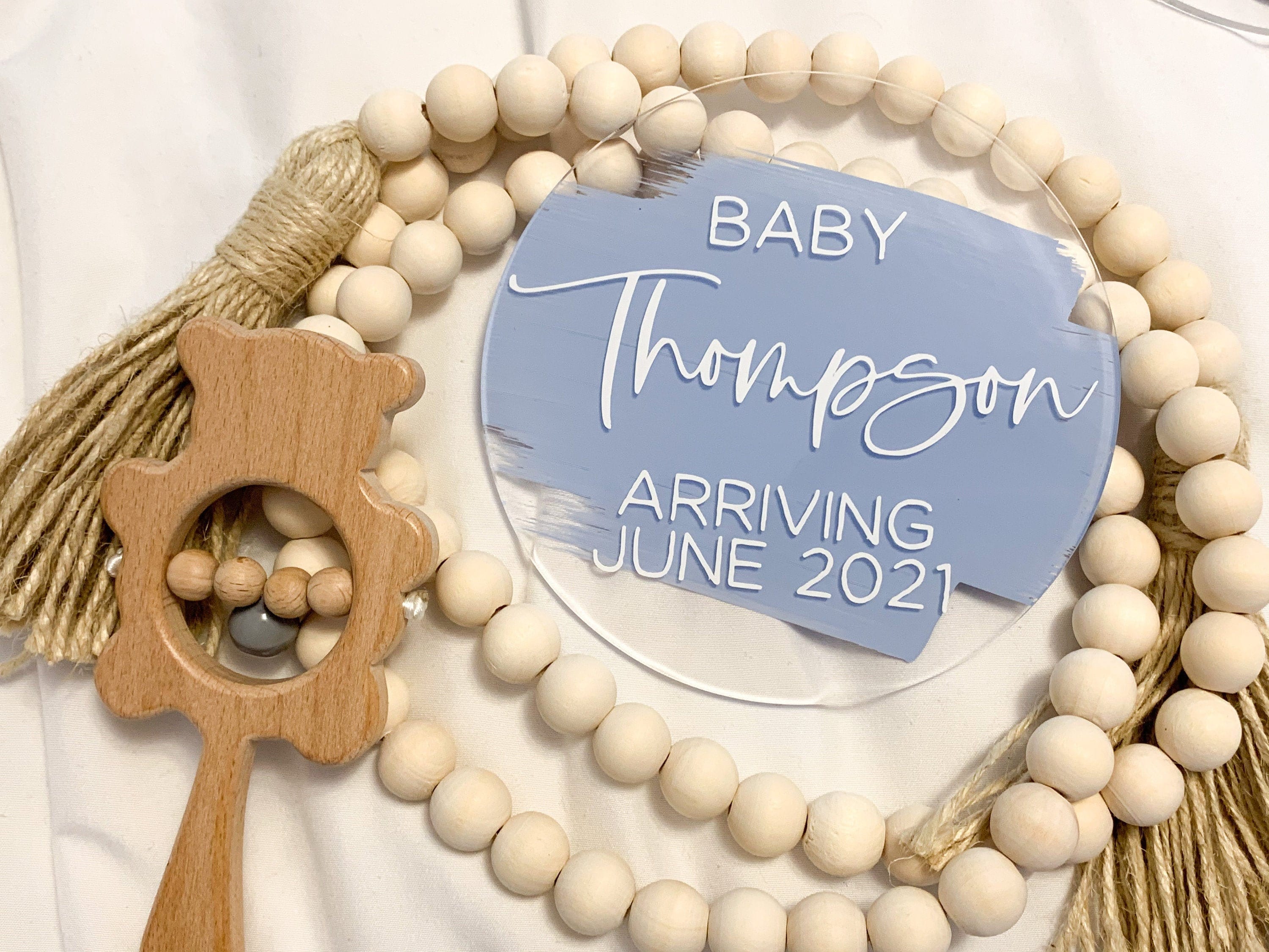 Baby Arriving Soon Pregnancy Announcement Sign Personalized | Etsy