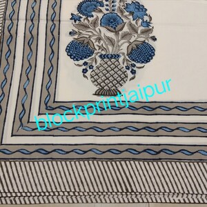 Indian Hand Block Print Cotton Bed Sheet Handmade Cotton Bed Cover Bed ...