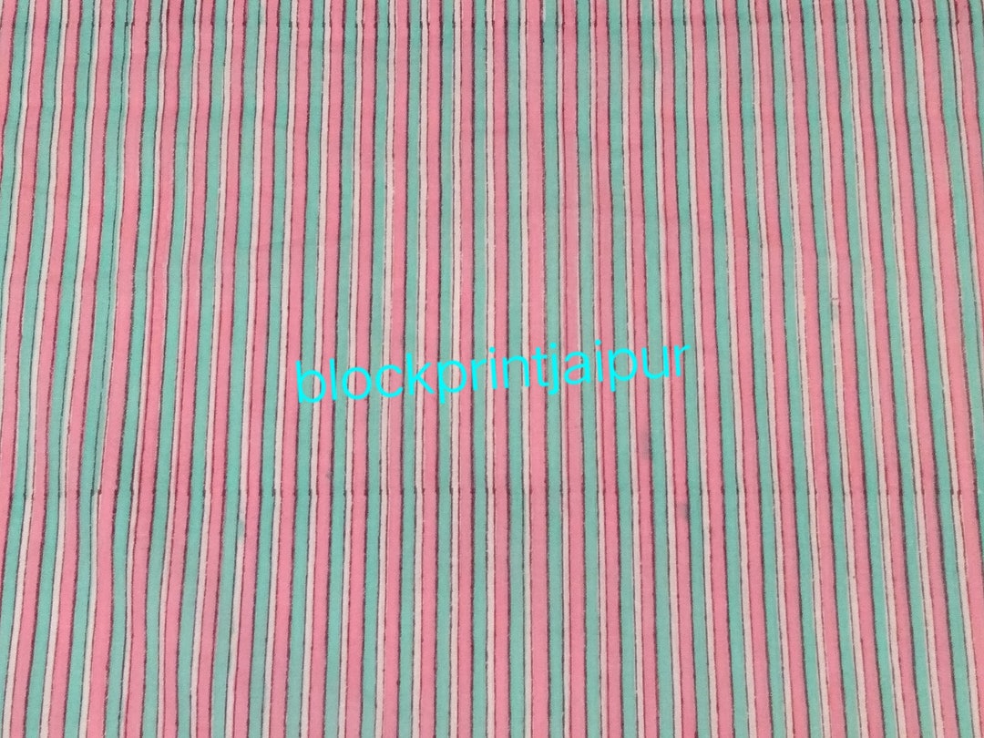 Hand Block Print Cotton Loose Fabric,cotton Voile Fabric,jaipuri Cotton ...