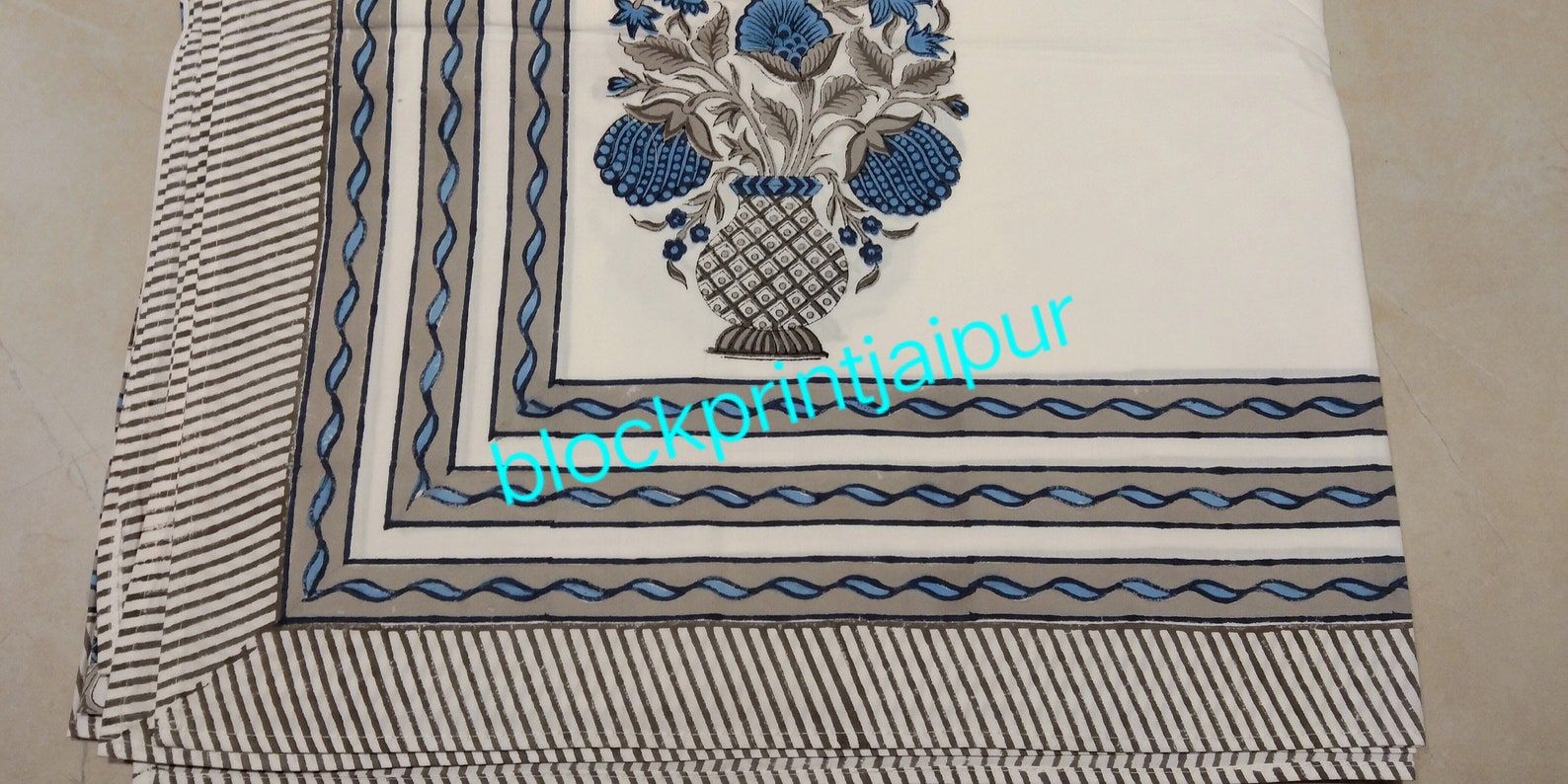 Indian Hand Block Print Cotton Bed Sheet Handmade Cotton Bed Cover Bed ...
