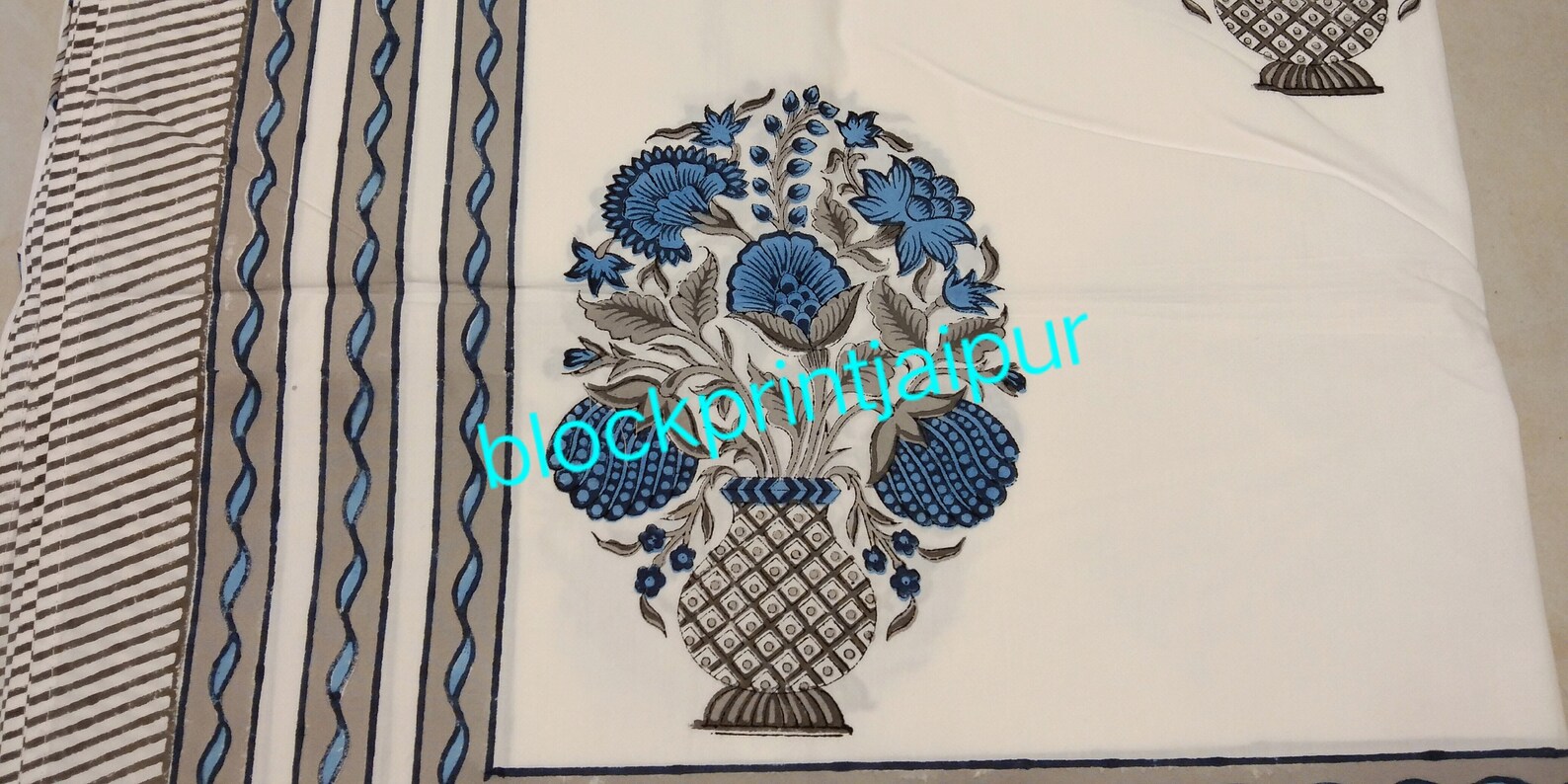 Indian Hand Block Print Cotton Bed Sheet Handmade Cotton Bed Cover Bed ...