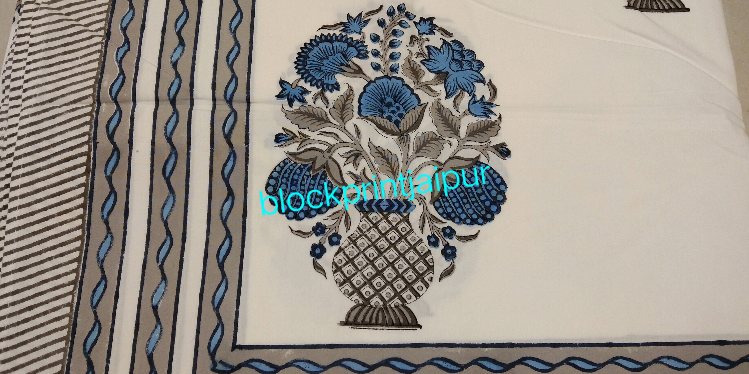 Indian Hand Block Print Cotton Bed Sheet Handmade Cotton Bed Cover Bed ...