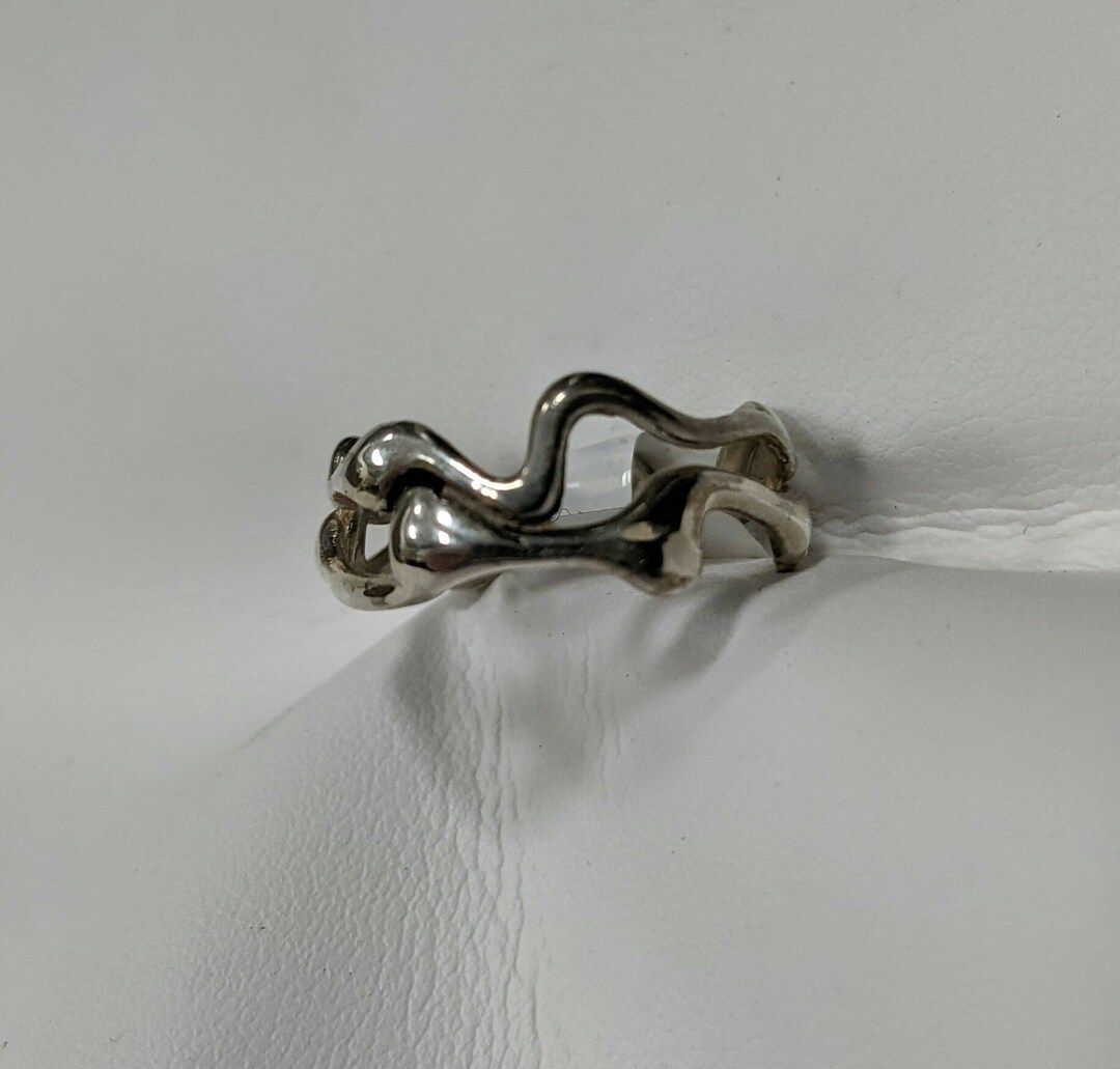 Double Liquid Silver Ring - Etsy