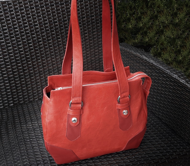 Women purse Leather purse Red leather bag Women leather bag | Etsy