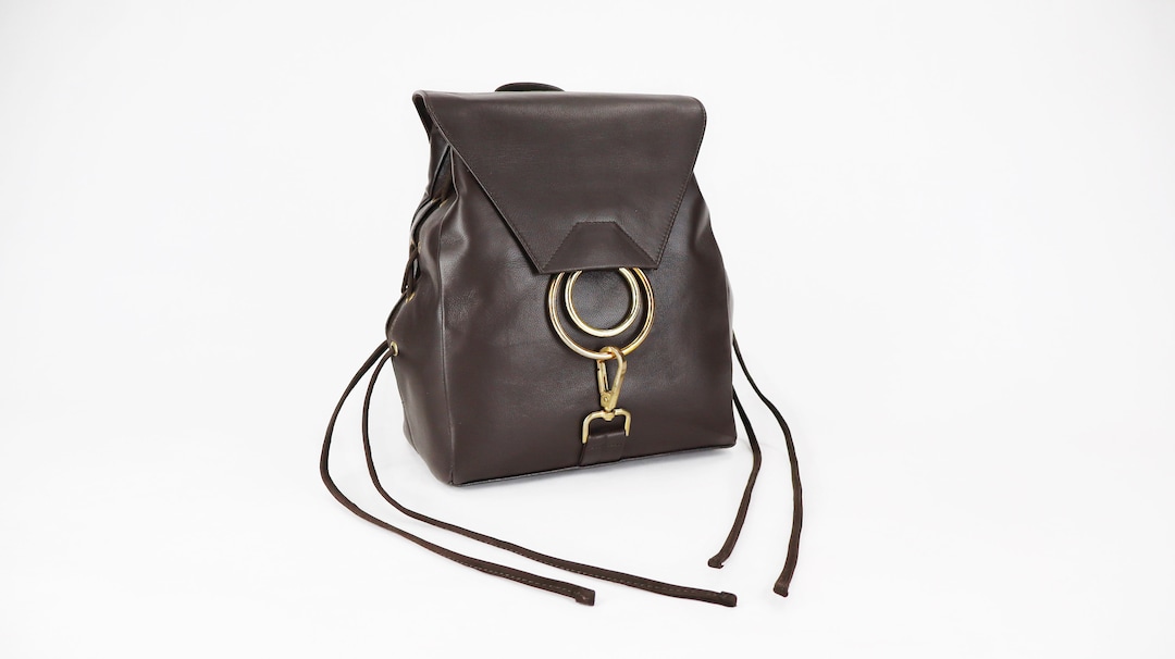 Handmade Brown Leather Backpack Purse: Italian Soft Leather Bag - Etsy