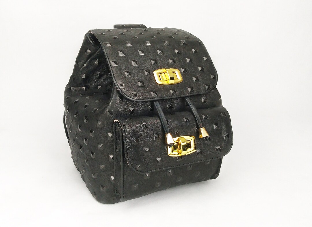 Black Backpack Woman Backpack Small Backpack Leather Backpack Handmade ...