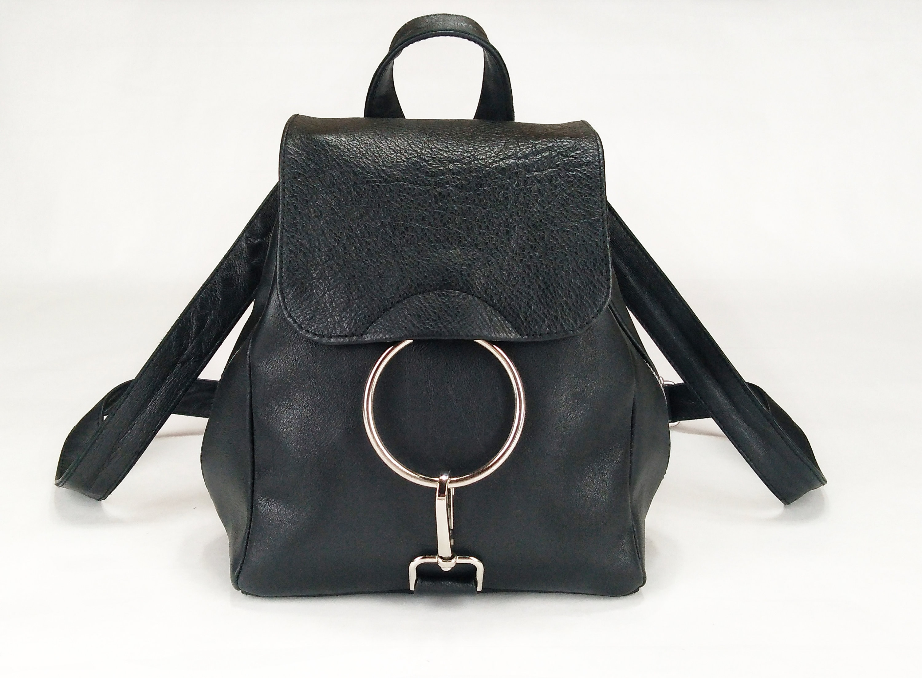 Black Backpack Woman Backpack Small Backpack Leather Backpack - Etsy
