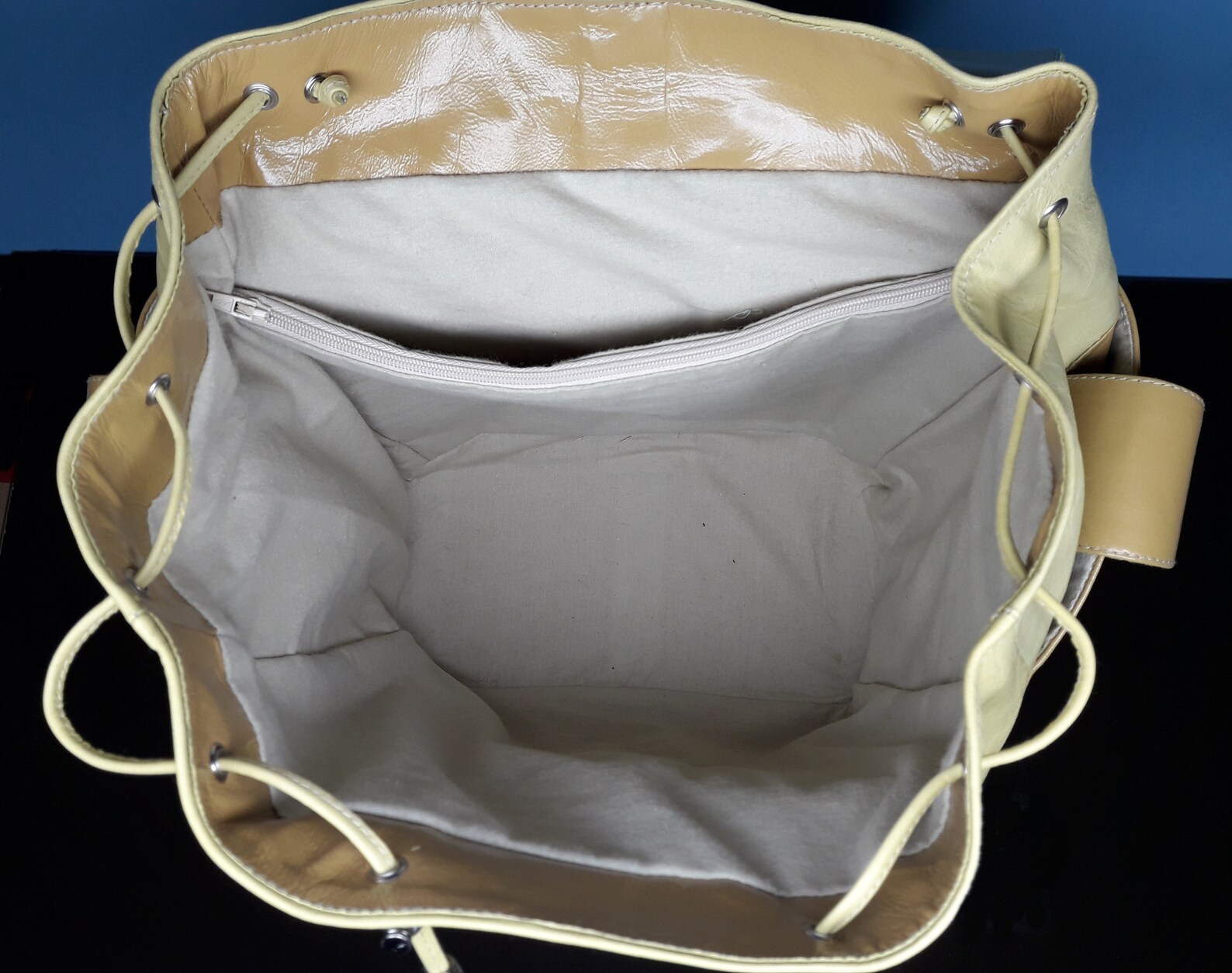 Yellow Backpack Backpack Leather Backpack Women Leather Purse | Etsy