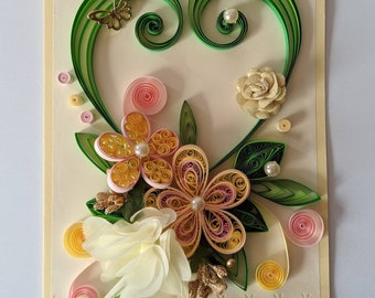 Quilling Flower Card - Etsy