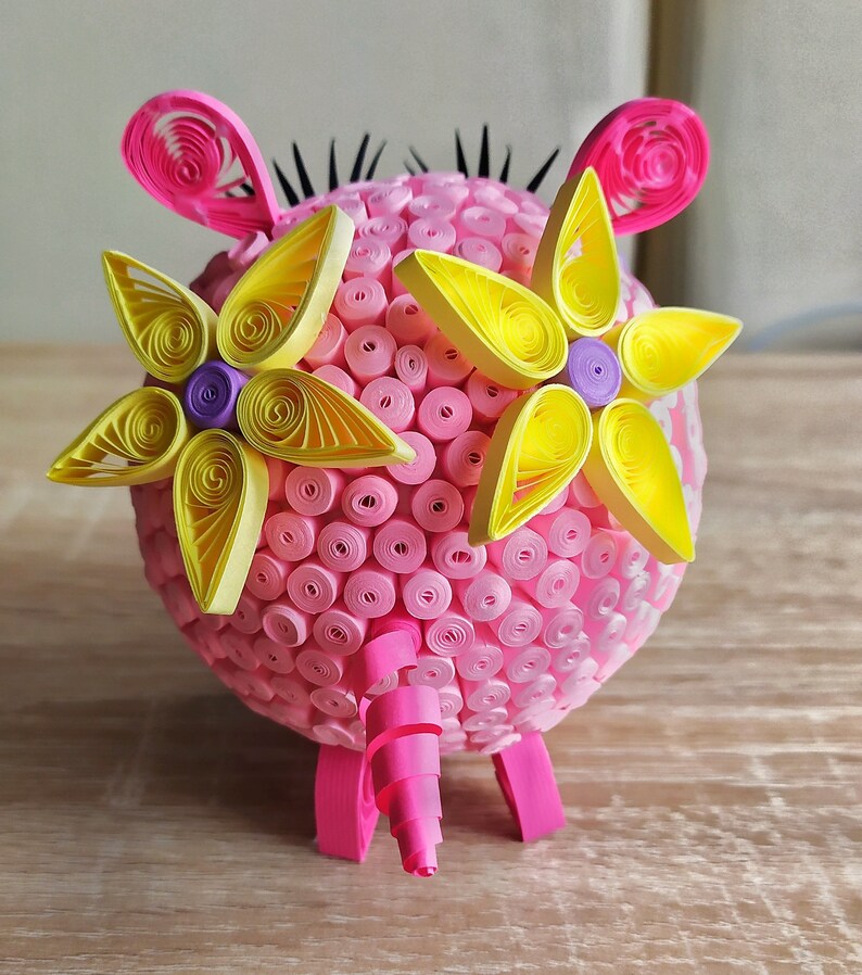 Quilling Figure of A Pig Handmade Decor Paper Art Supply Papercraft - Etsy