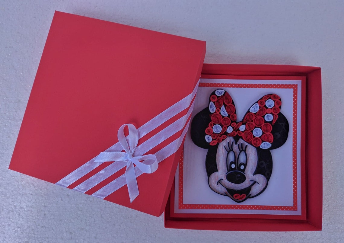Quilling Gift Minnie Mouse Card - Etsy