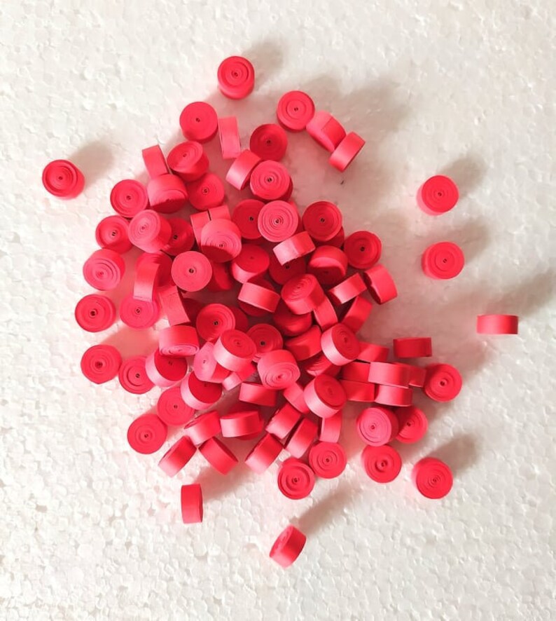 Quilling Colorful Package of 100 Rolled Pieces Paper Coils - Etsy