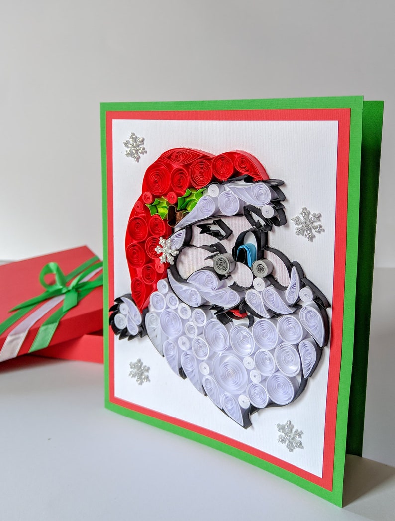 Christmas Quilling Card Santa Claus - Etsy