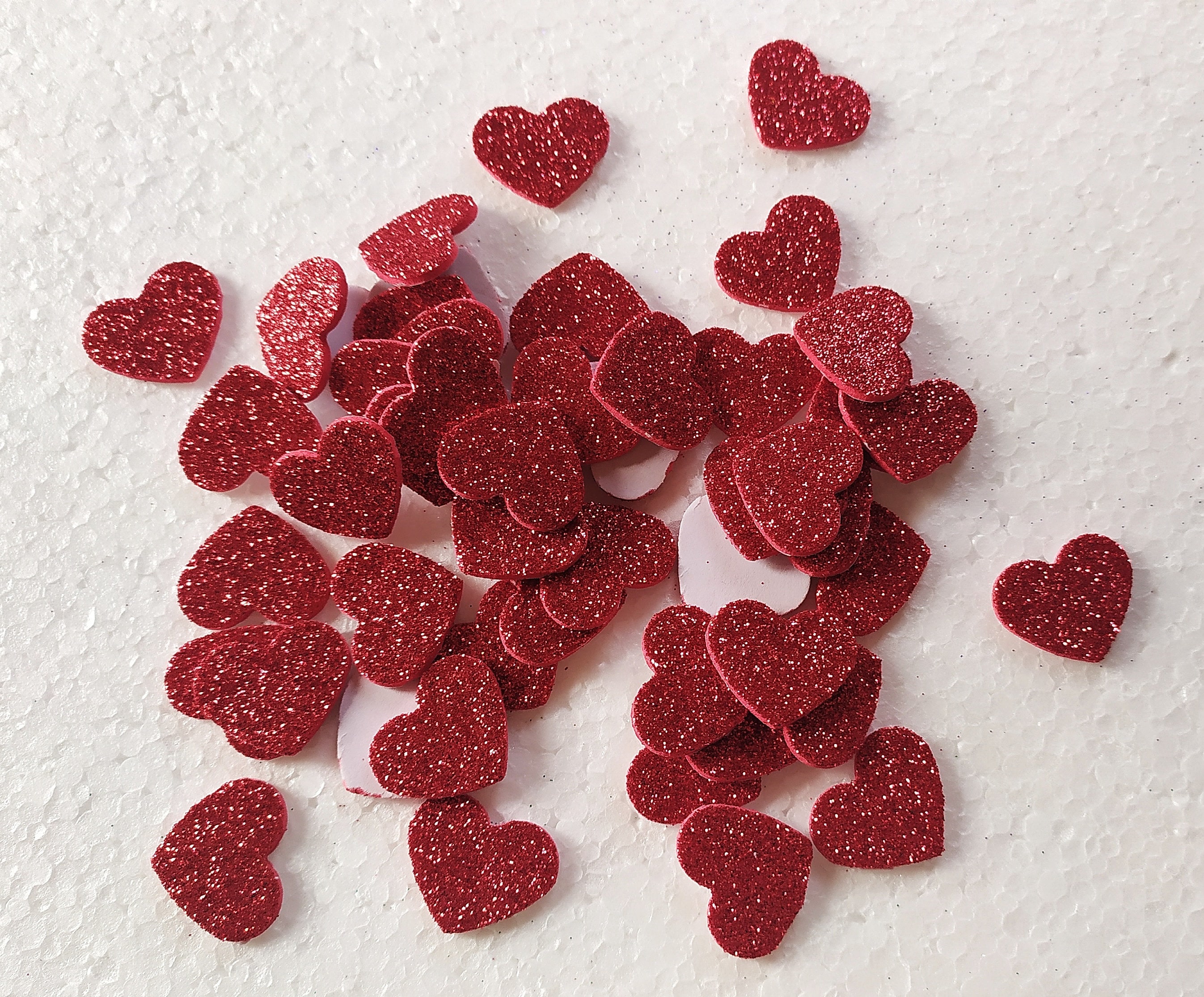 Self Adhesive Glitter Stickers Foam Heart 50 Pieces Mix Colors Etsy