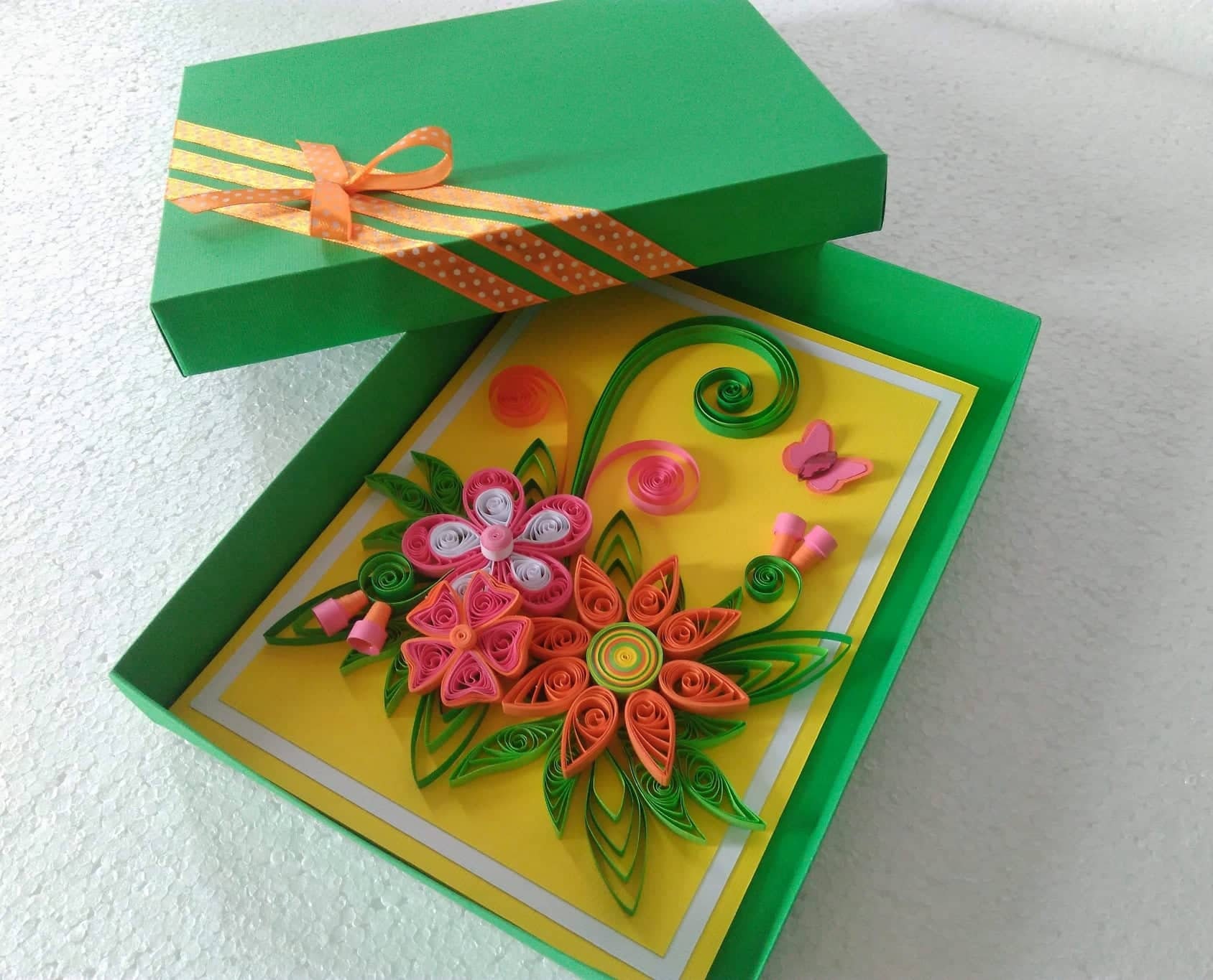 Quilling Flower Yellow Card - Etsy