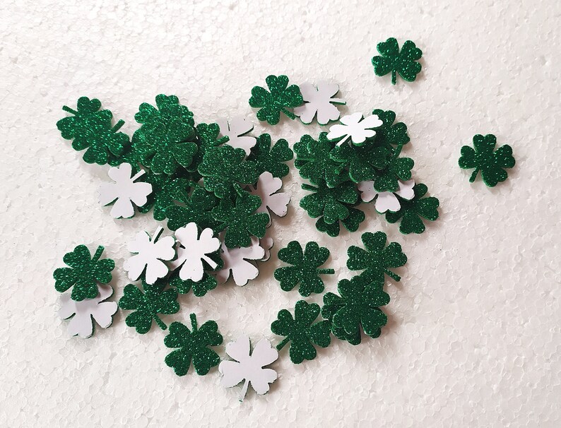 Self-adhesive Glitter Stickers Foam Clover 50 Pieces - Etsy