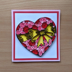 Quilling Heart Love Card - Etsy