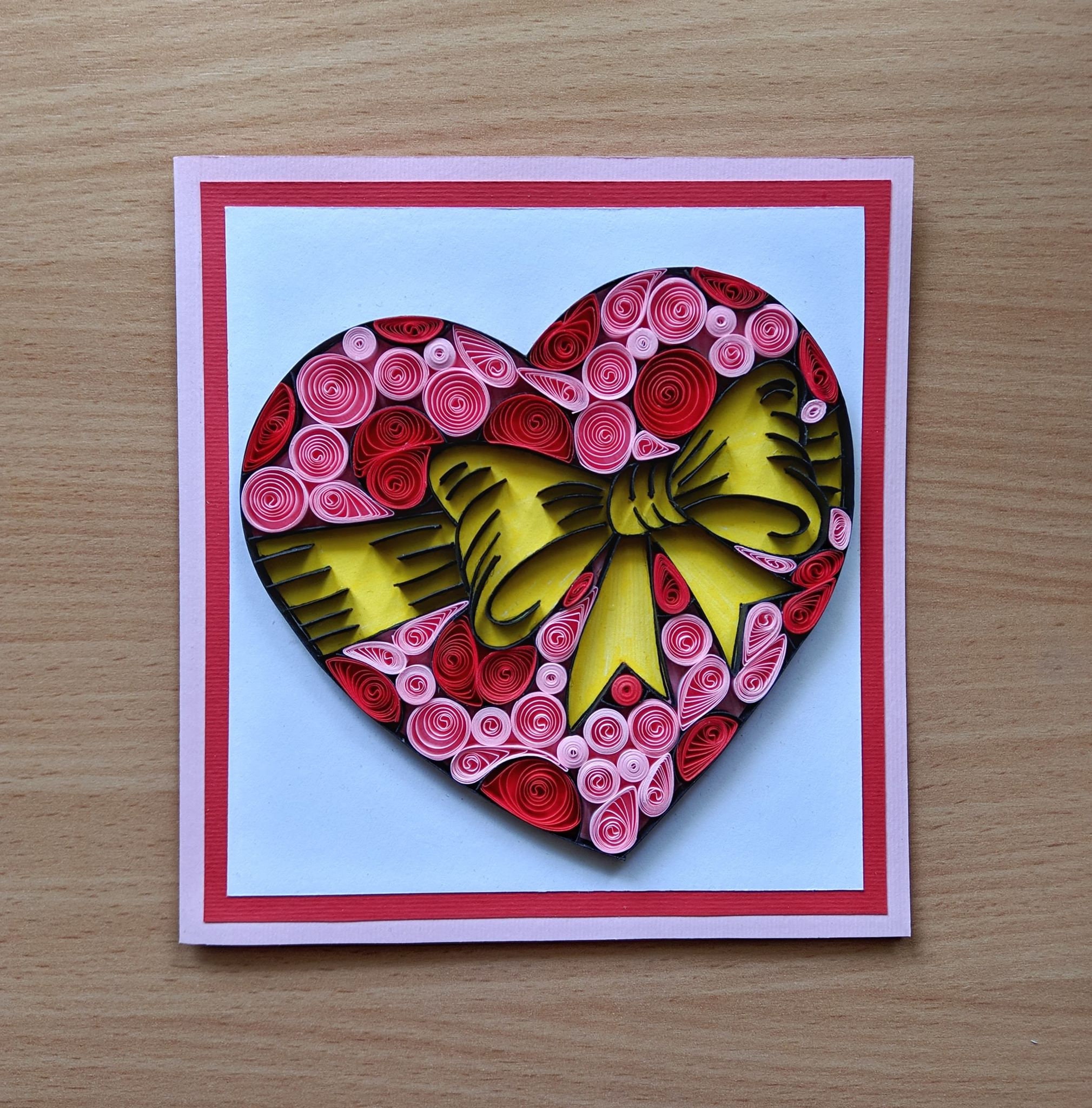 Quilling Heart Love Card - Etsy