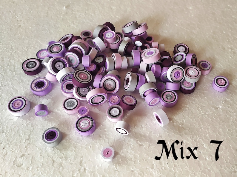 Quilling Rolled Pieces MIX Colors Package of 100 Paper Balls Paper ...
