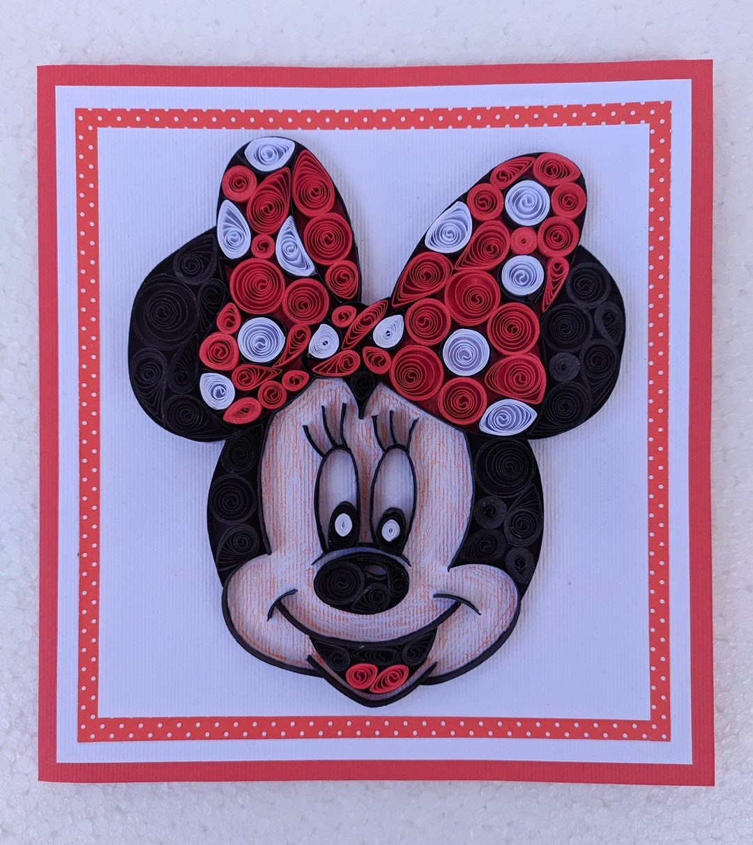 Quilling Gift Minnie Mouse Card - Etsy
