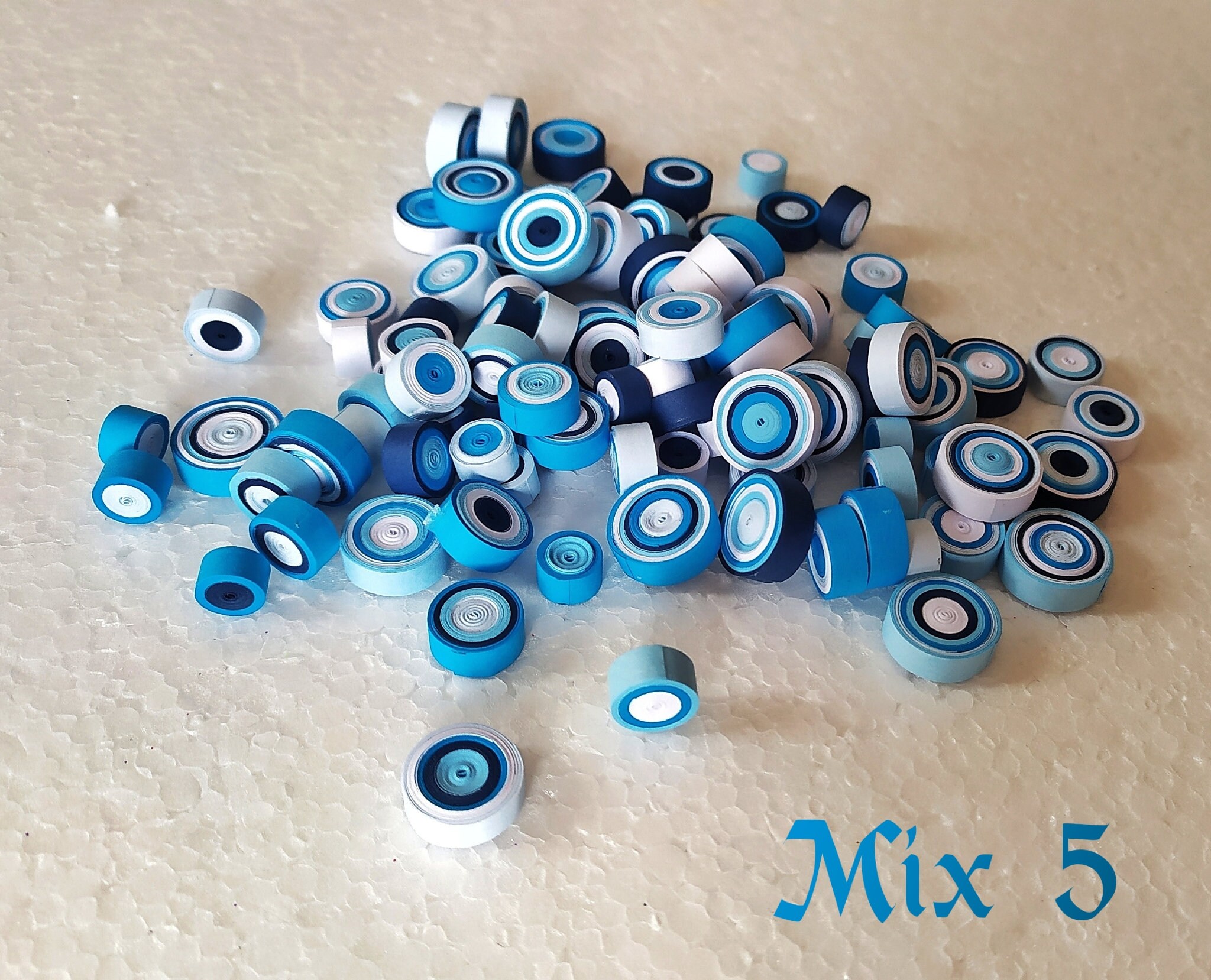 Quilling Rolled Pieces MIX Colors Package of 100 Paper Balls Paper ...