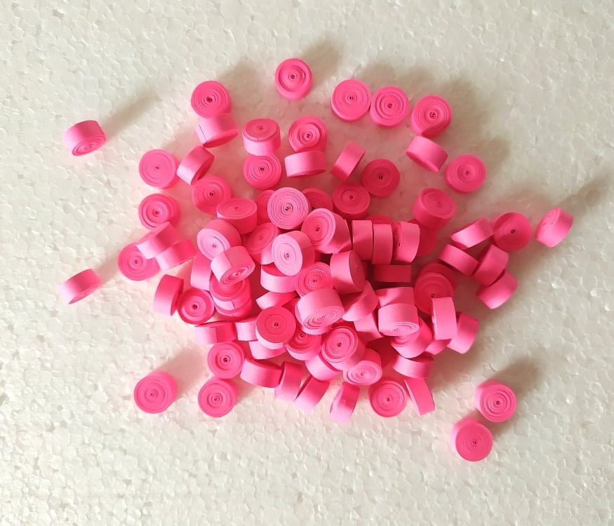 Quilling Colorful Package of 100 Rolled Pieces Paper Coils - Etsy