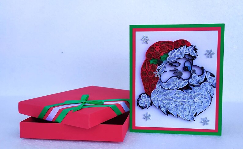 Christmas Quilling Card Santa Claus - Etsy