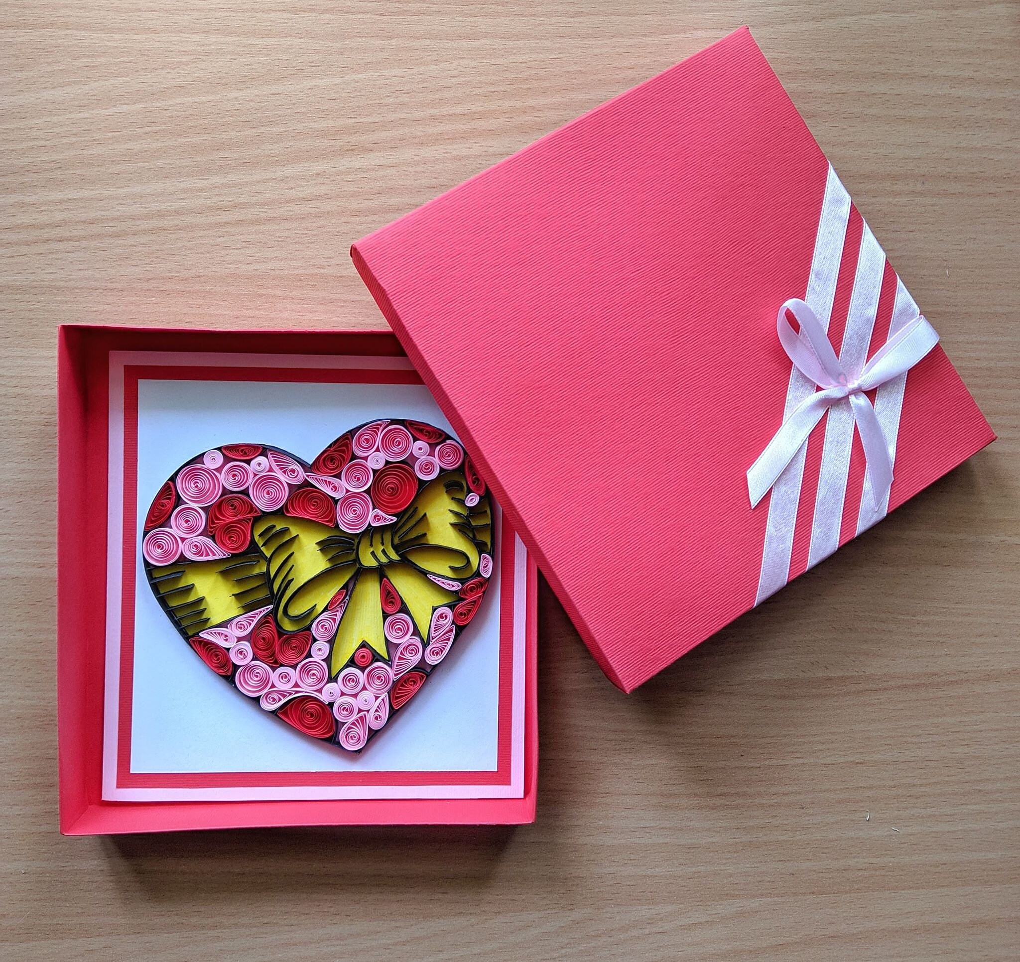 Quilling Heart Love Card - Etsy