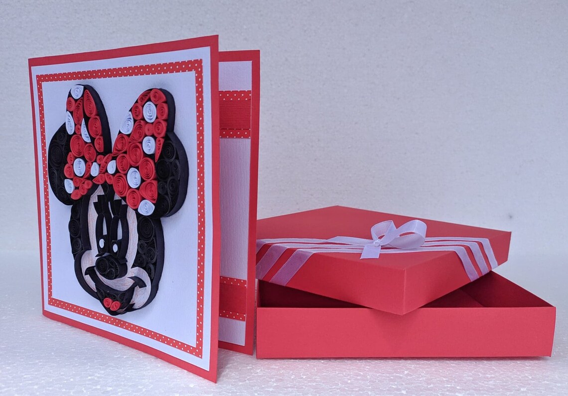 Quilling Gift Minnie Mouse Card - Etsy