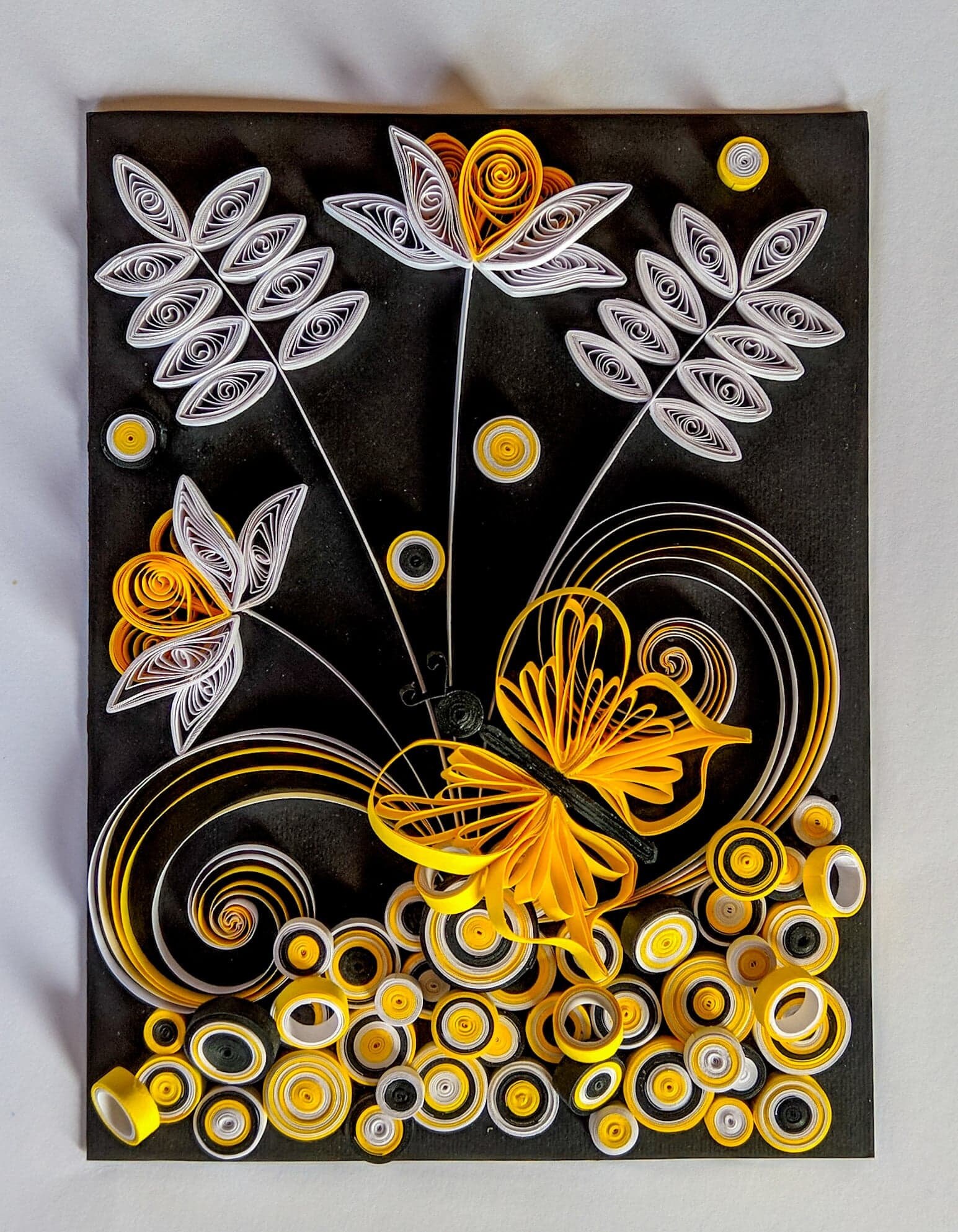 Quilling Yellow Butterfly Card - Etsy