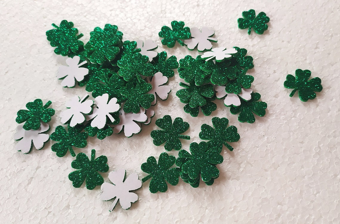 Self-adhesive Glitter Stickers Foam Clover 50 Pieces - Etsy