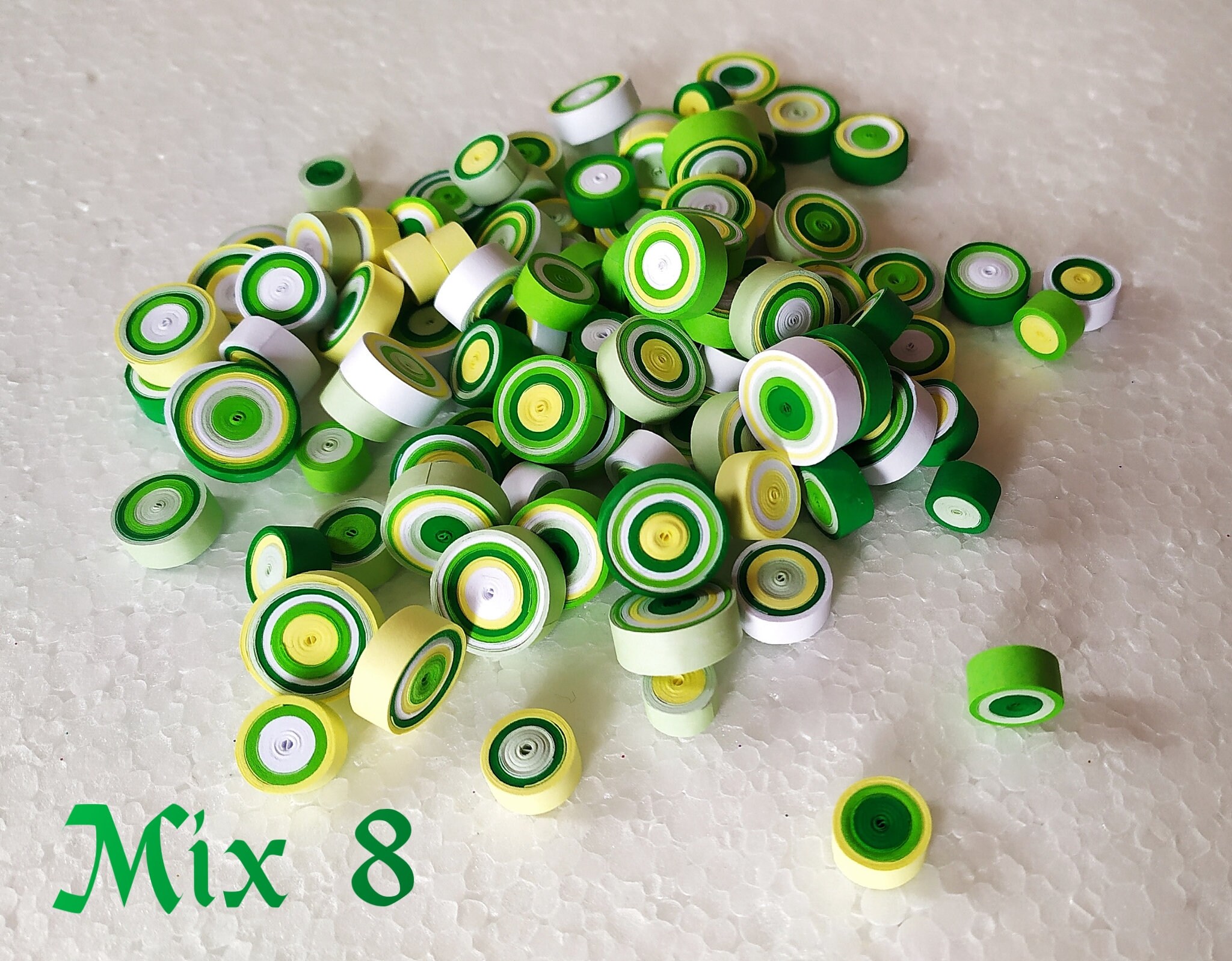 Quilling Rolled Pieces MIX Colors Package of 100 Paper Balls | Etsy