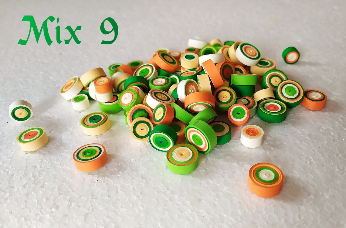 Quilling Rolled Pieces MIX Colors Package of 100 Paper Balls | Etsy