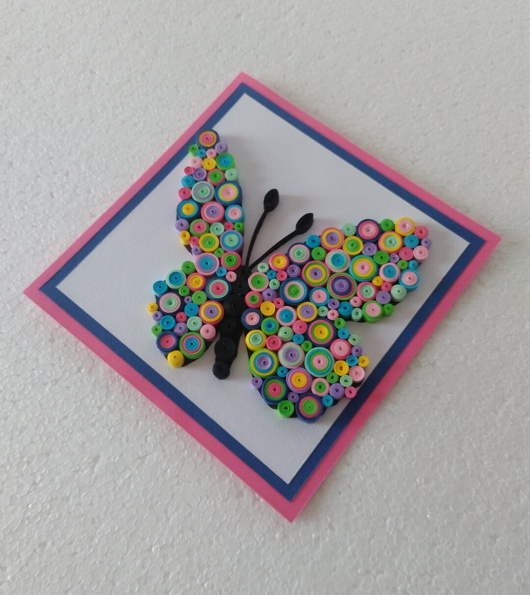Quilling Gift Colorful Butterfly Card - Etsy