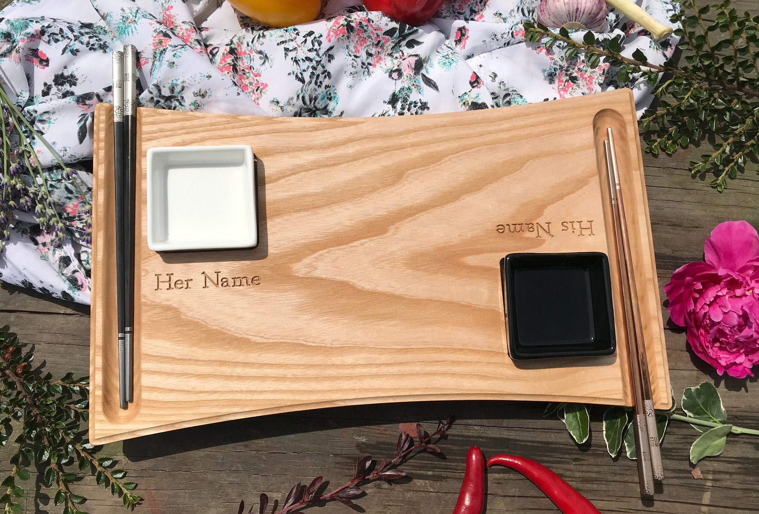 Personalized Wooden Serving Board for Foods Food Serving | Etsy