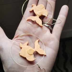 Polymer Clay Goldfish Hoop Earrings, Goldfish Hoop Earrings, Goldfish ...