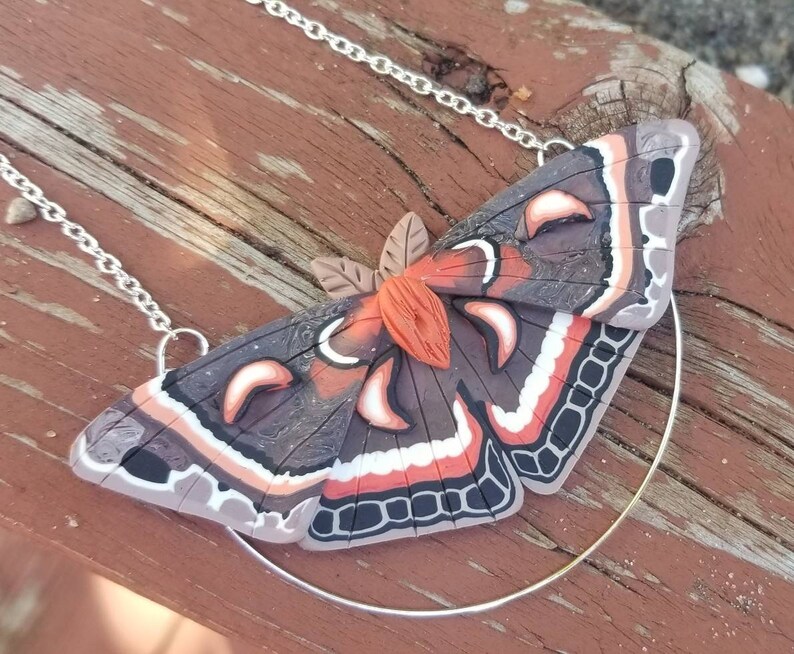 Polymer Clay Cecropia Moth Ornament Cecropia Moth Ornament - Etsy