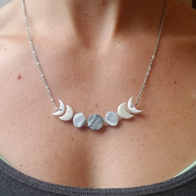 Moon Necklace - Etsy
