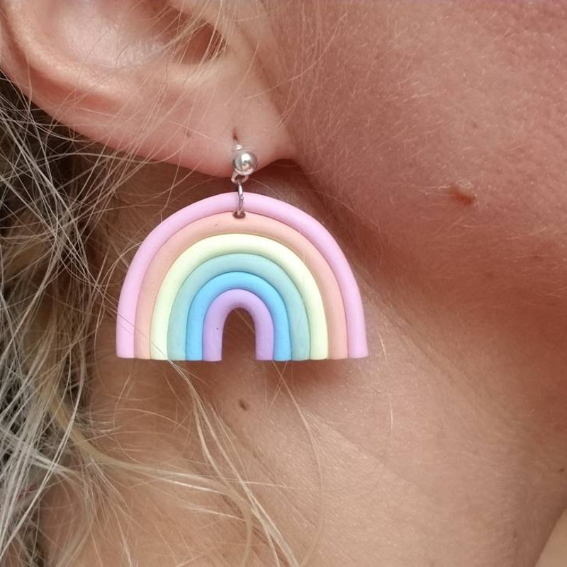 Rainbow Earrings - Etsy