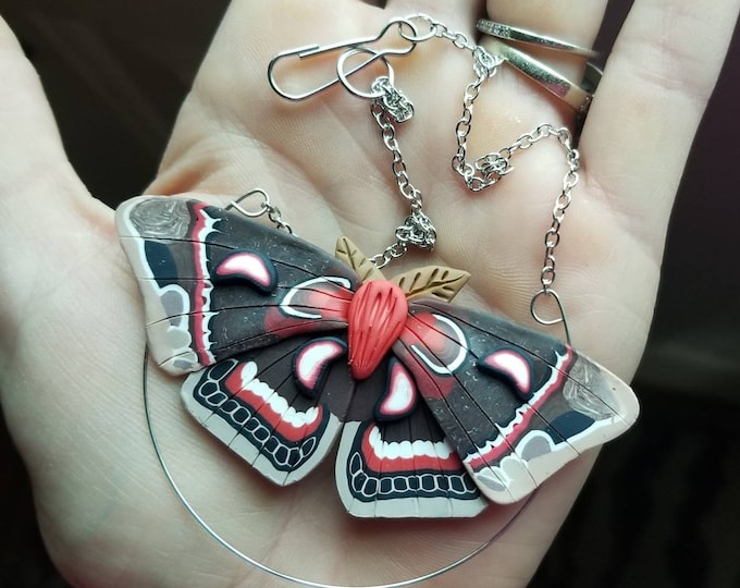 Polymer Clay Cecropia Moth Ornament, Cecropia Moth Ornament, Cecropia ...