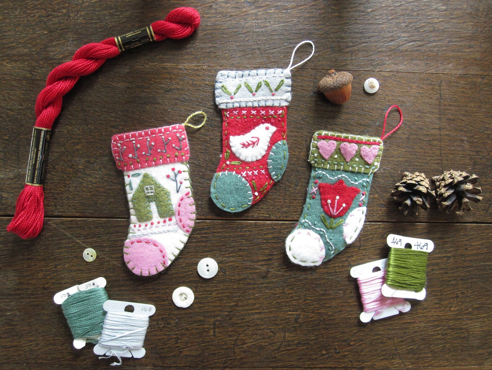 Pattern and Instructions Whimsical Felt Folk Art Stocking - Etsy
