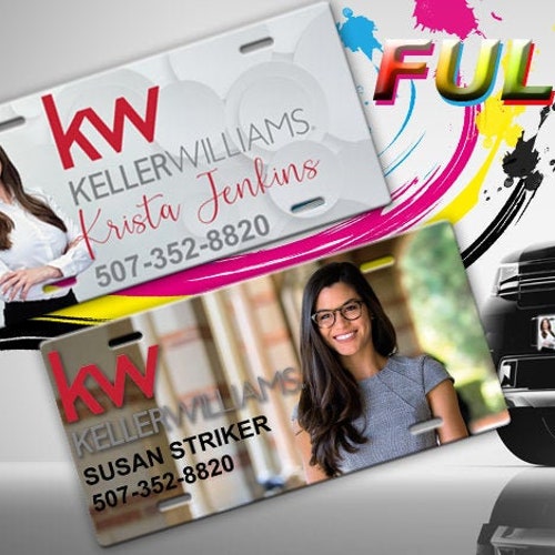 Keller Williams Realty FULL Color Vanity License Plate Fully - Etsy