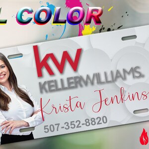 Keller Williams Realty FULL Color Vanity License Plate Fully ...