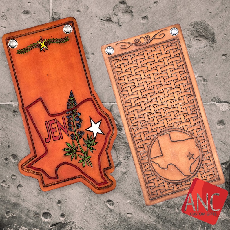 Leather Badge Holder - Personalized Rodeo Committee Badges - Custom ...
