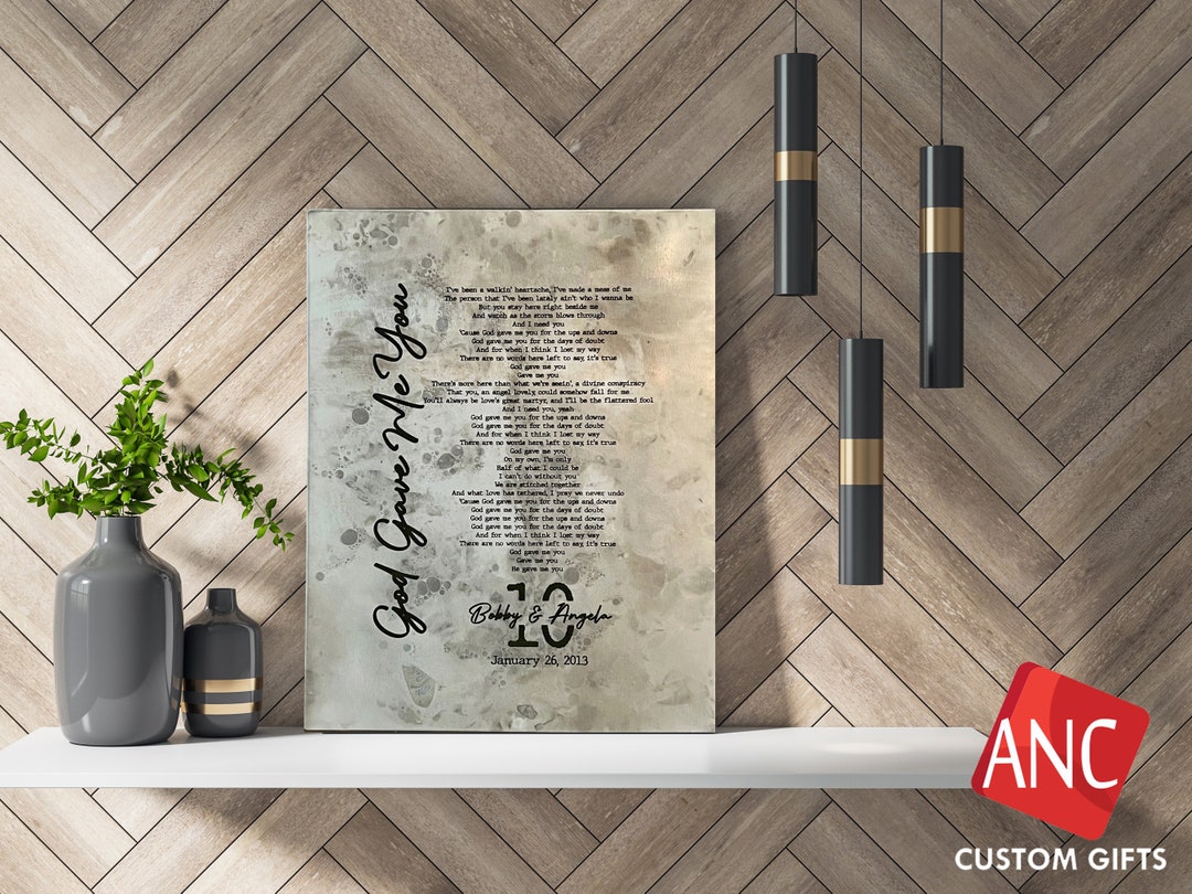 10th Anniversary Tin Aluminum Gift- Wedding Song - 10th Anniversary ...