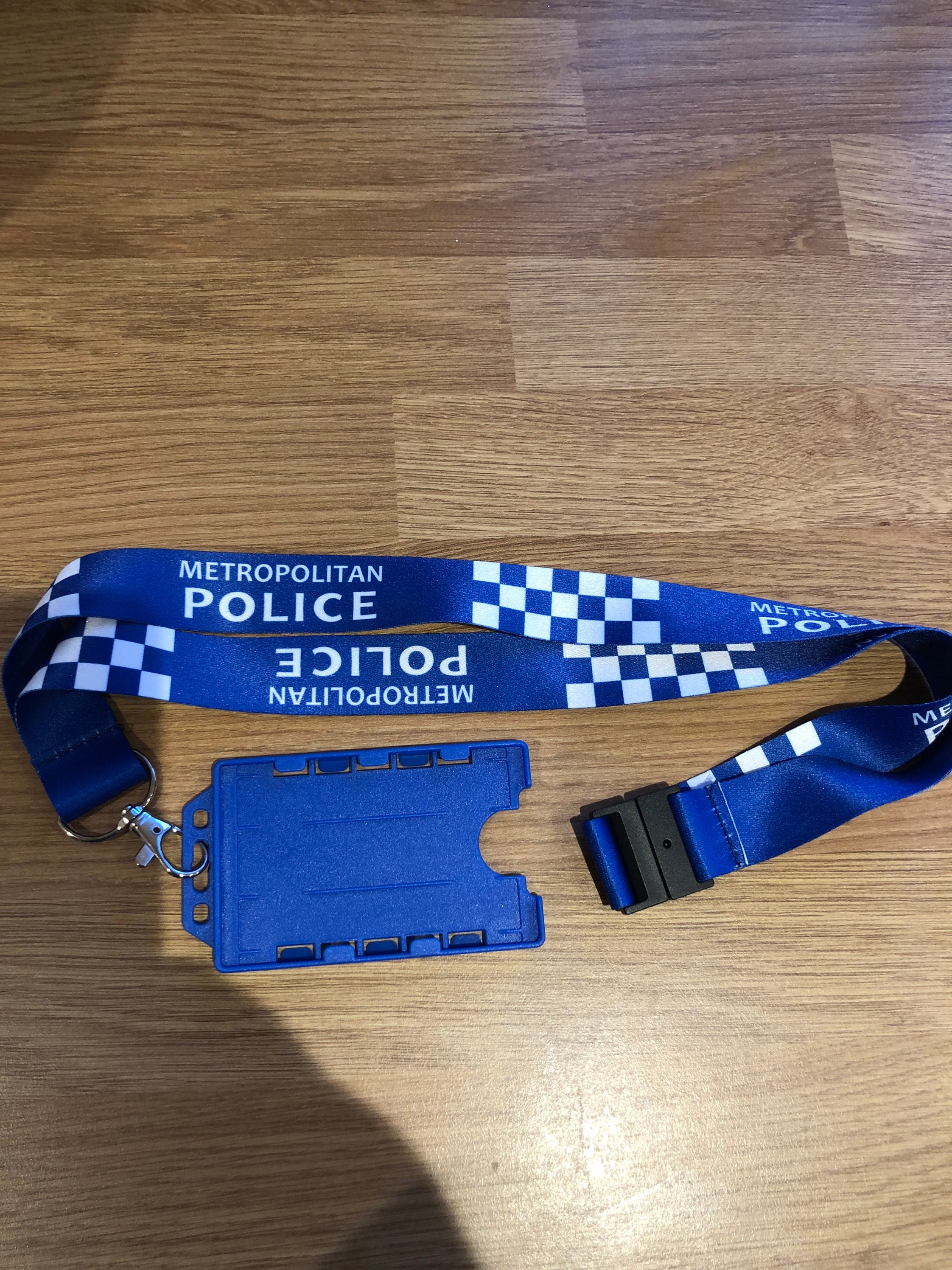Metropolitan Police printed lanyard and rigid plastic double | Etsy